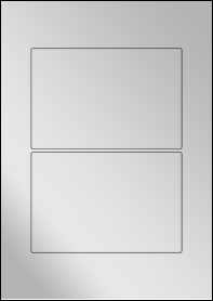 150mm x 100mm Labels - Metallic Silver Laser Labels - 2 Per A4 Sheet ...