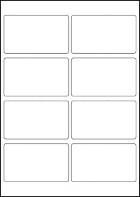 98mm x 58mm Blank Label Template - EU30260